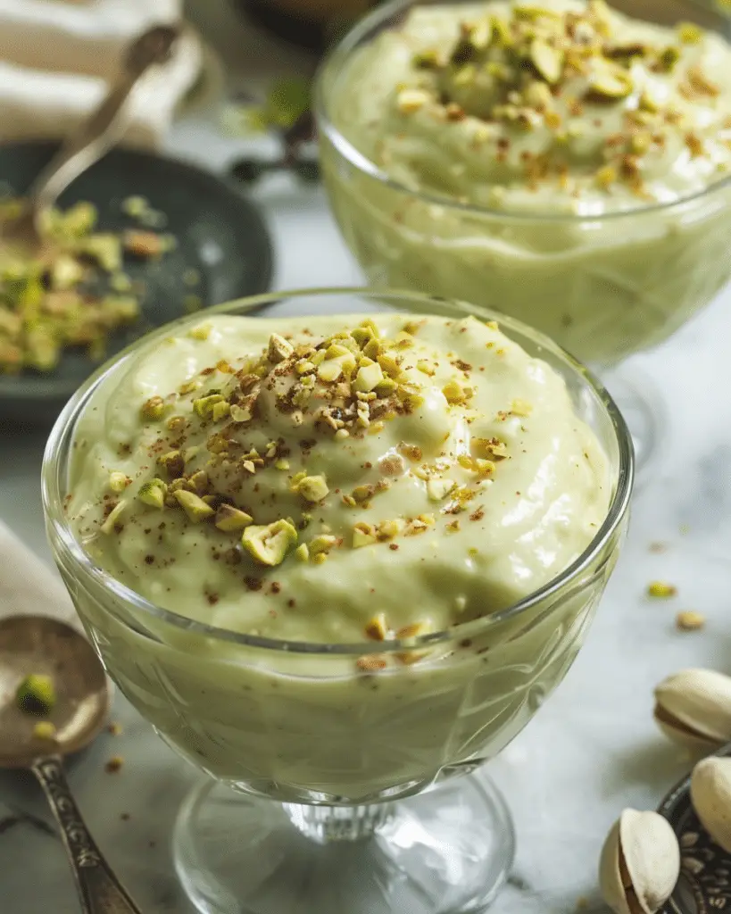 Homemade Pistachio Pudding | TheFamilyCooking