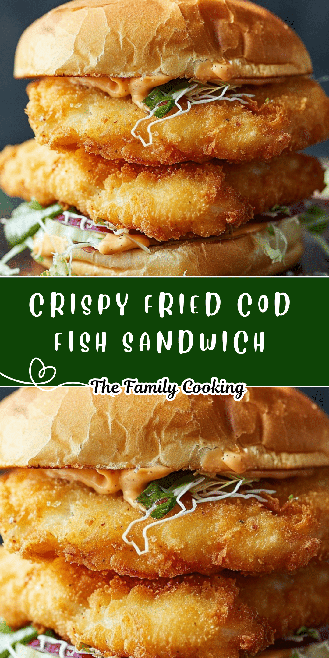 Crispy Fried Cod Fish Sandwich | TheFamilyCooking