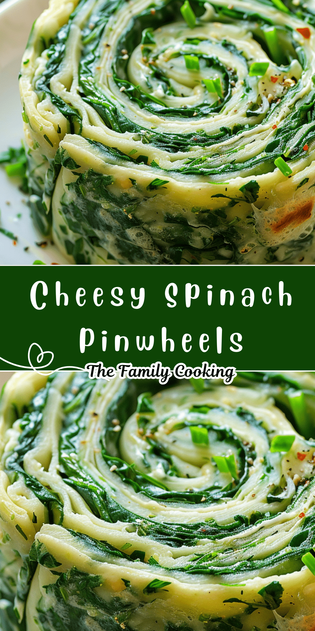 Cheesy Spinach Pinwheels | TheFamilyCooking