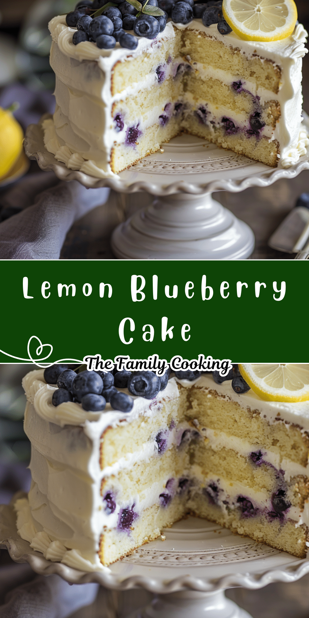 Lemon Blueberry Mascarpone Cake | TheFamilyCooking