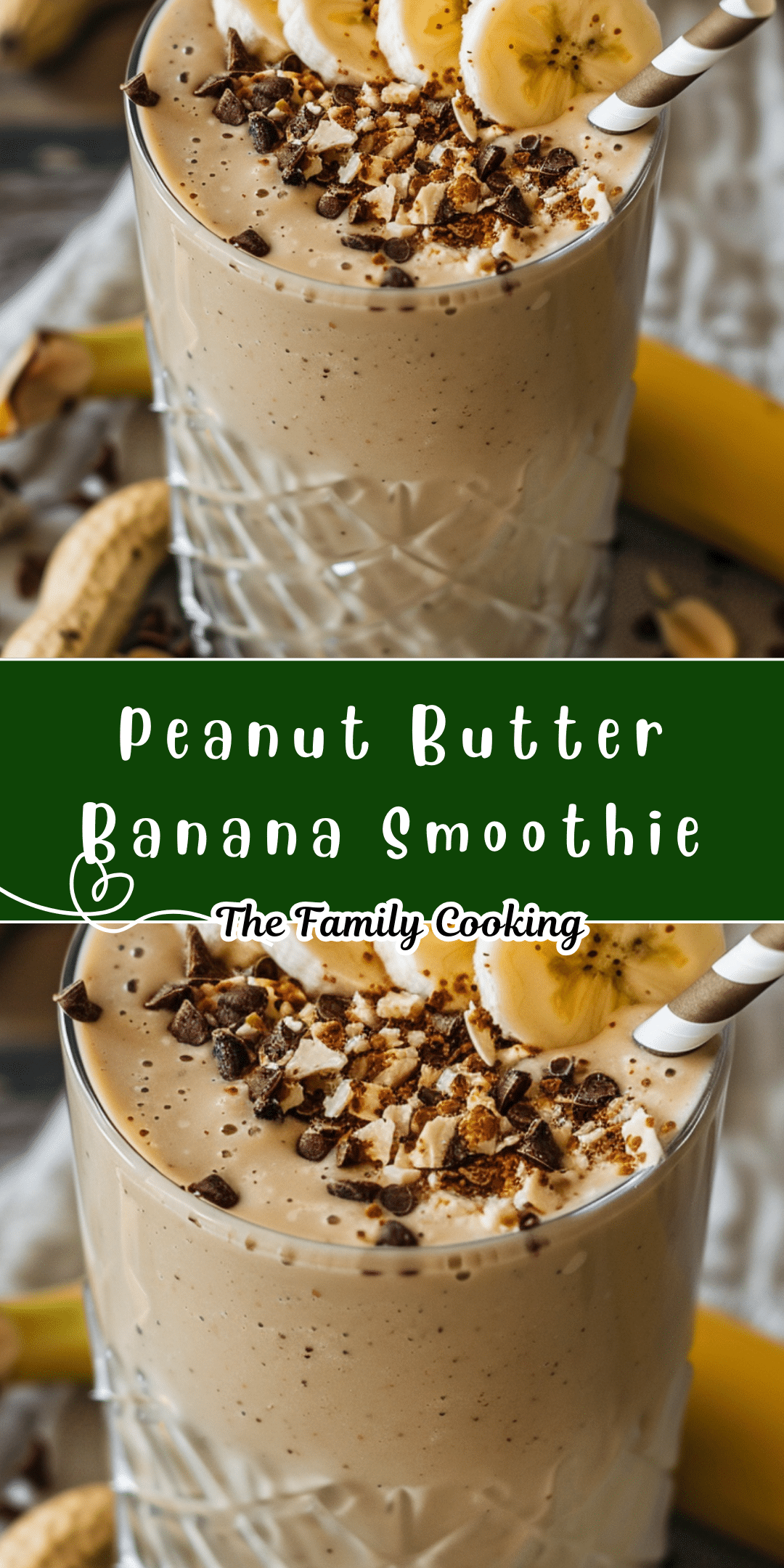 Peanut Butter Banana Smoothie | TheFamilyCooking
