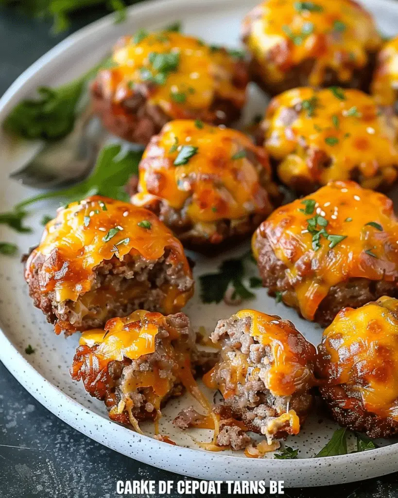 Garlic Cheeseburger Bites | TheFamilyCooking