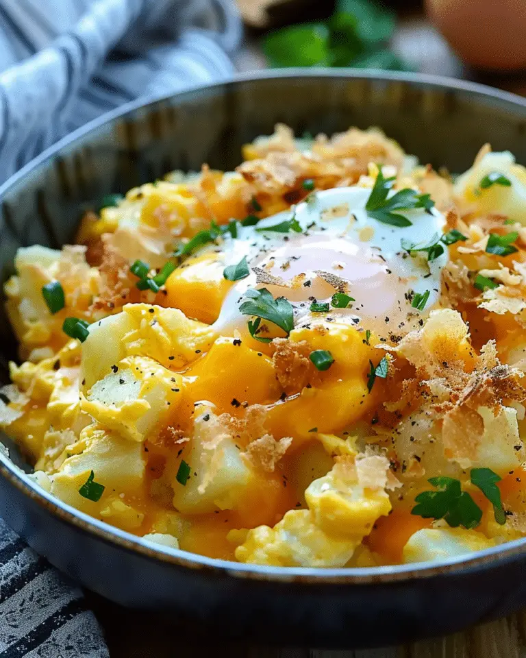 Cheesy Potato Egg Scramble | TheFamilyCooking