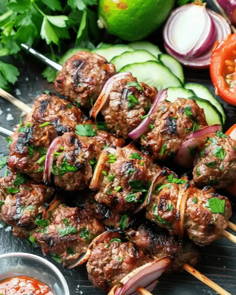Ground Beef Kebabs | TheFamilyCooking