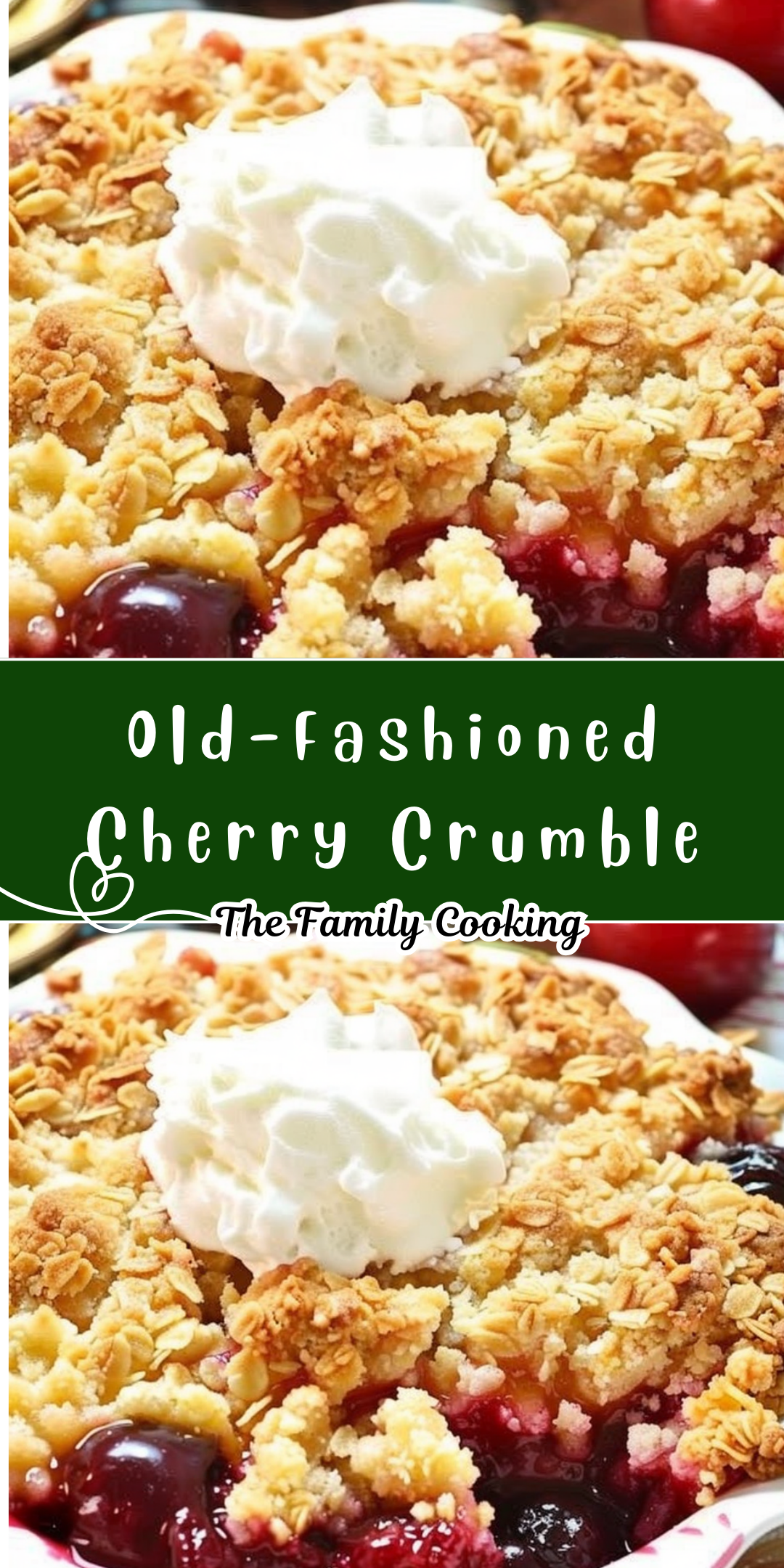 Old-Fashioned Cherry Crumble | TheFamilyCooking