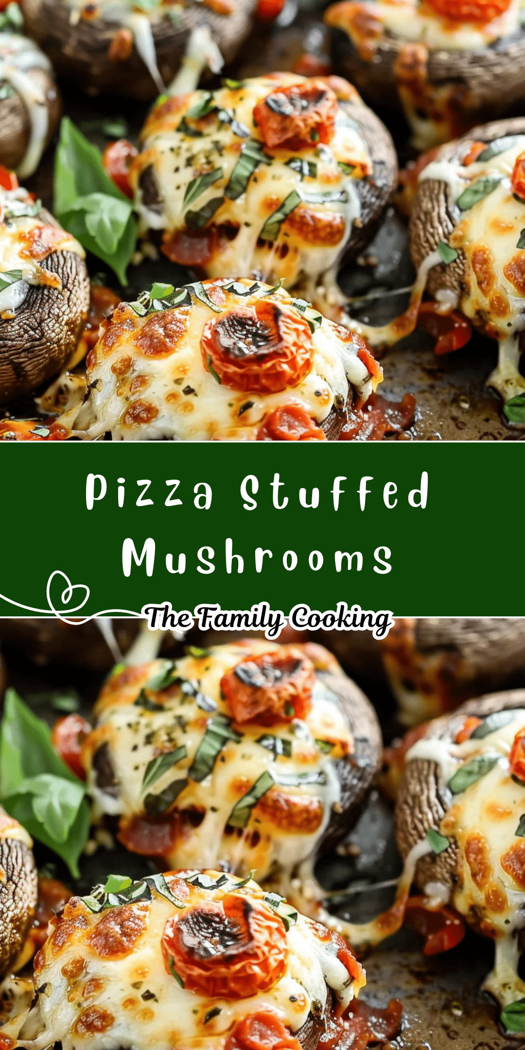 Pizza Stuffed Mushrooms | TheFamilyCooking