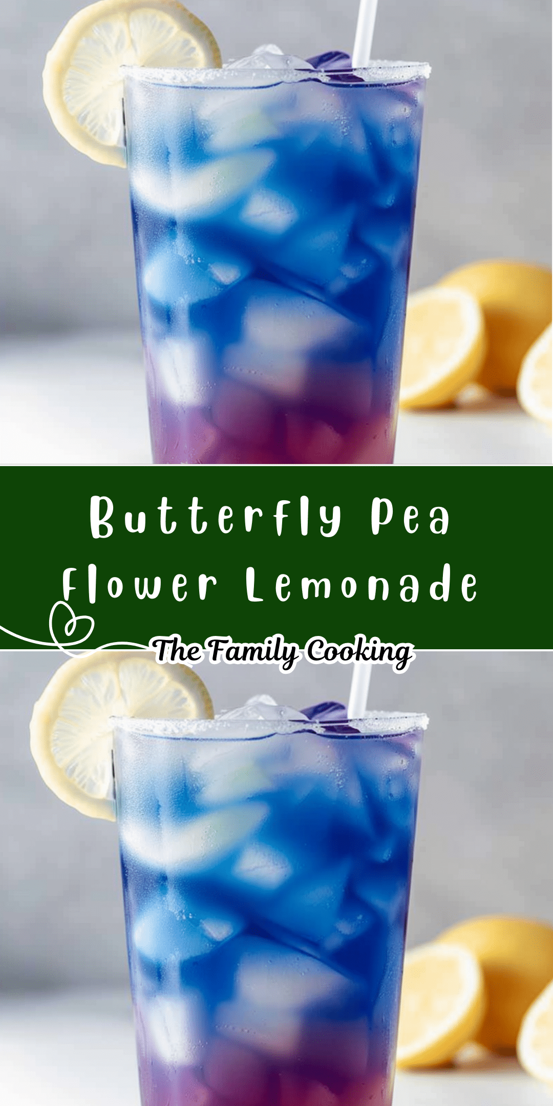 Butterfly Pea Flower Lemonade | TheFamilyCooking