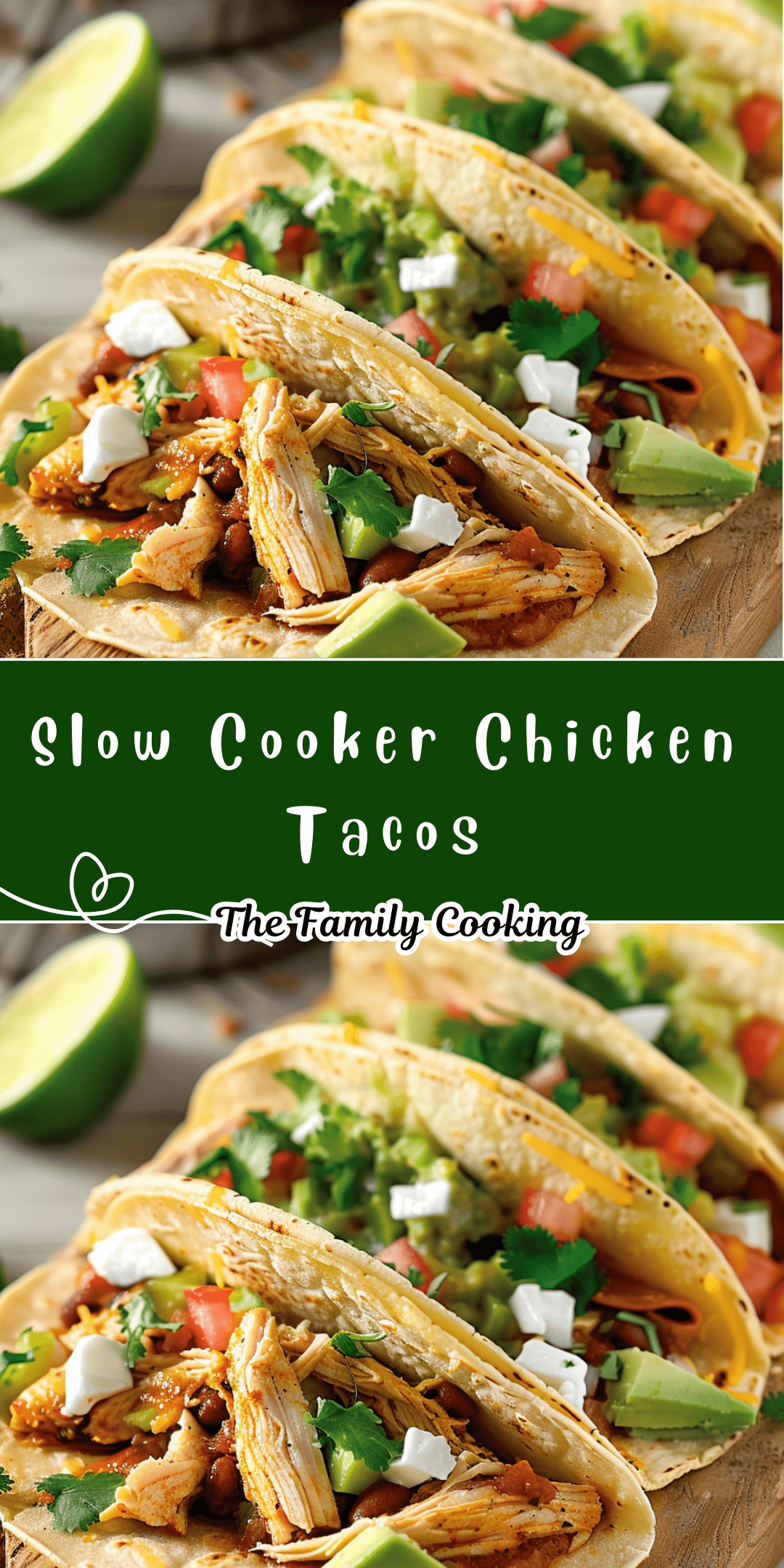 Slow Cooker Chicken Tacos | TheFamilyCooking