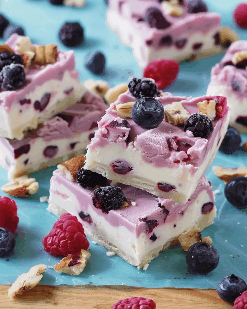 Healthy Frozen Yogurt Bars | TheFamilyCooking