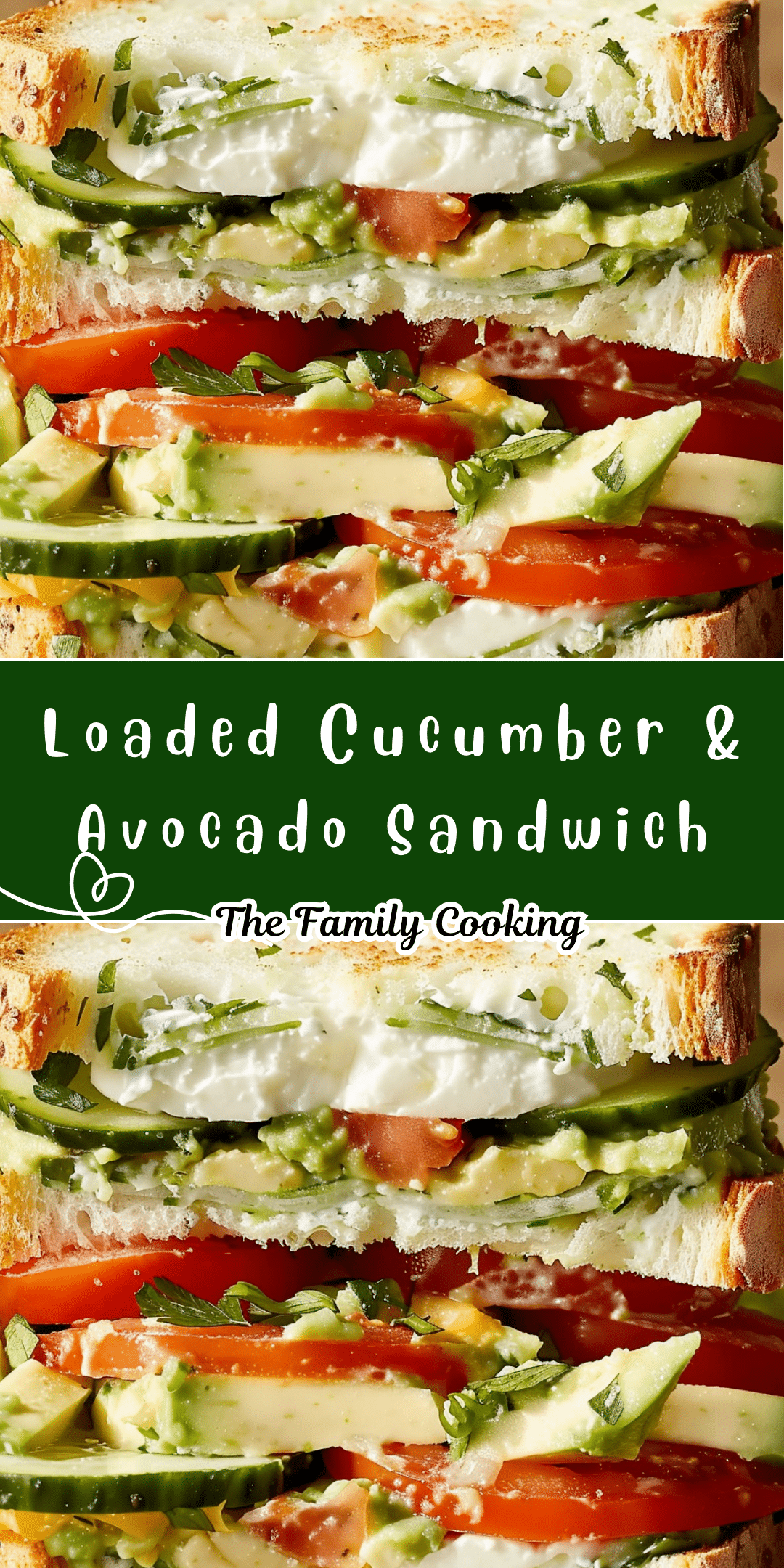 Loaded Cucumber & Avocado Sandwich | TheFamilyCooking