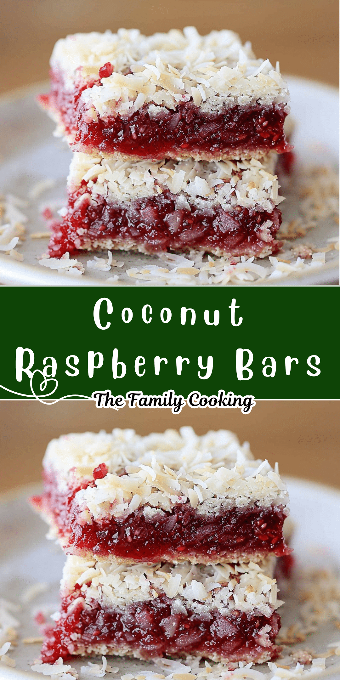 Coconut Raspberry Bars | TheFamilyCooking