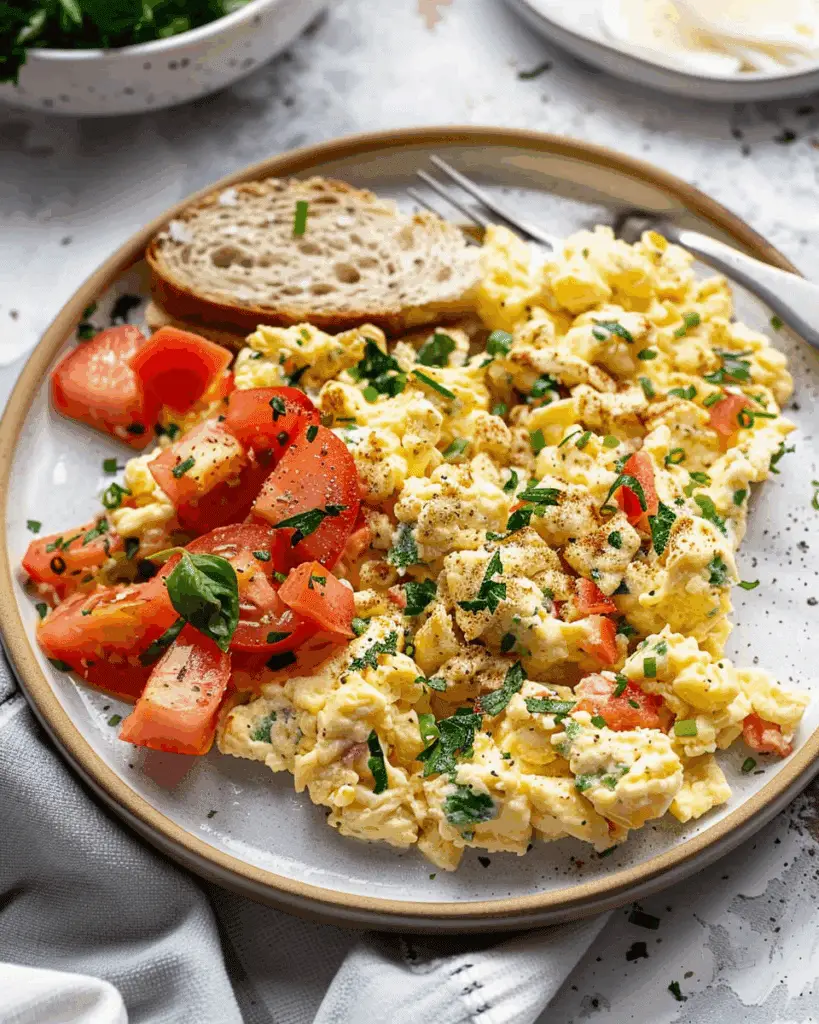 Mediterranean Scrambled Eggs | TheFamilyCooking