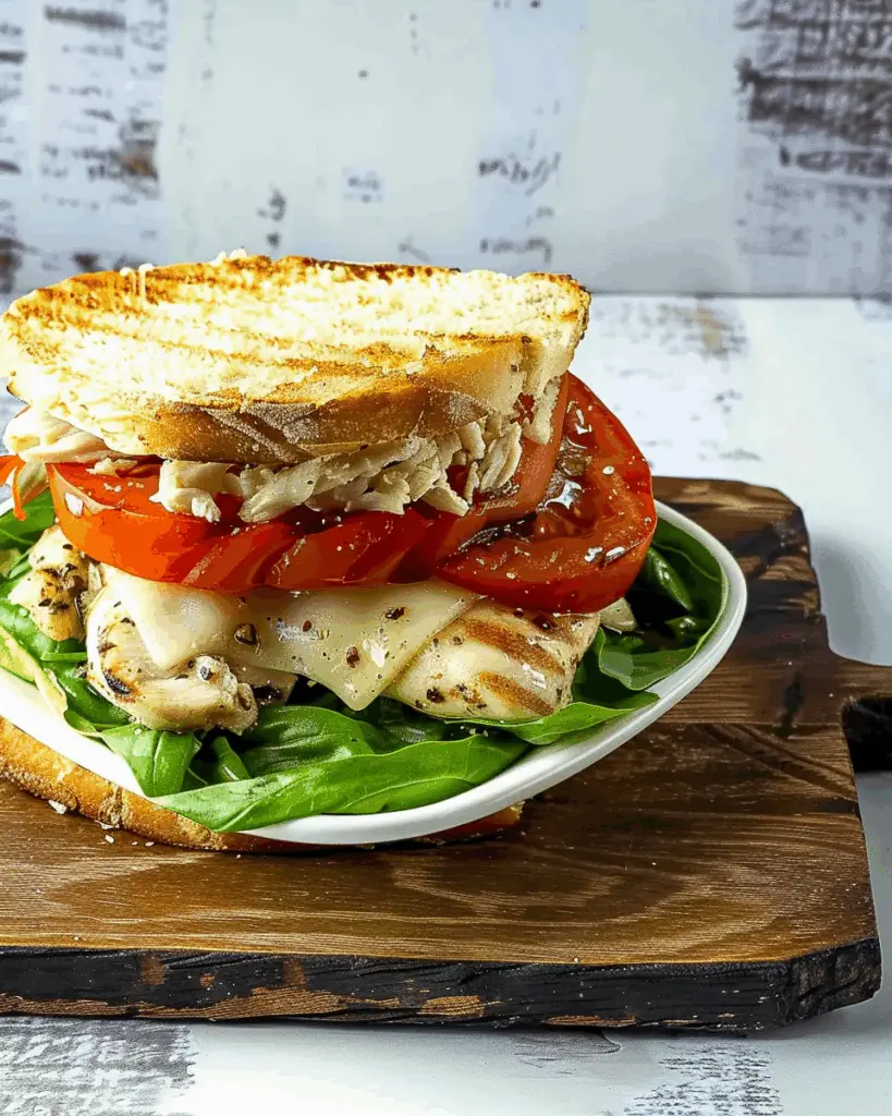 Grilled Chicken Caprese Sandwich | TheFamilyCooking