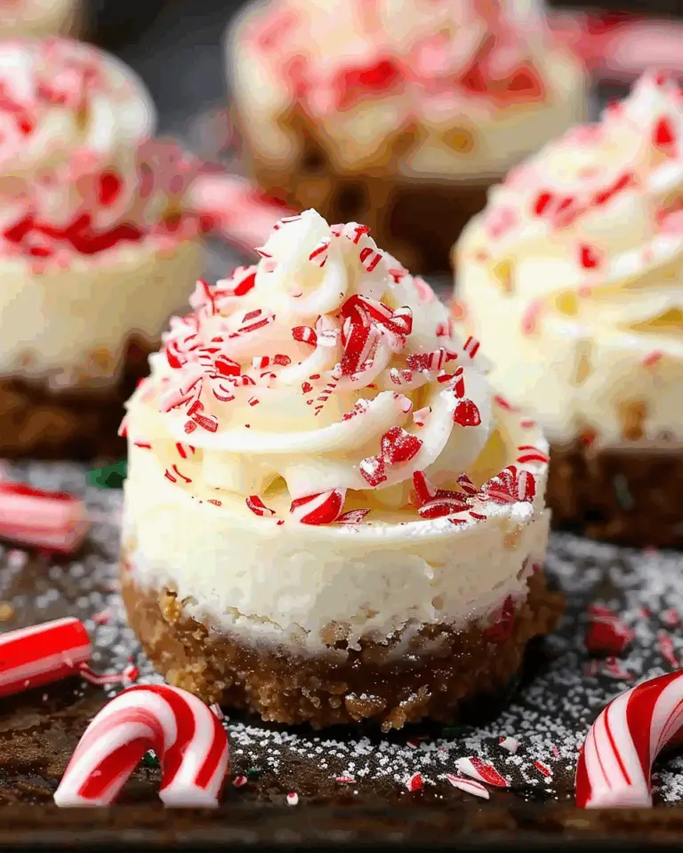 Peppermint Crunch Mini Cheesecakes | TheFamilyCooking