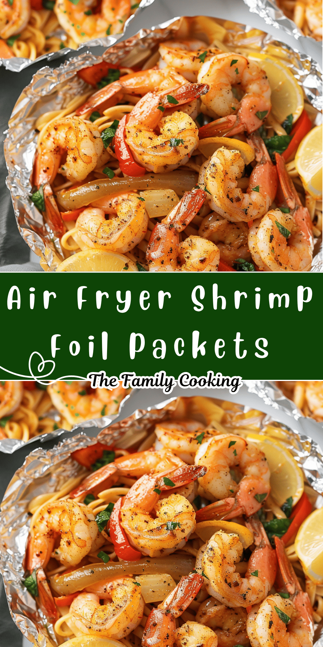 Air Fryer Shrimp Foil Packets | TheFamilyCooking