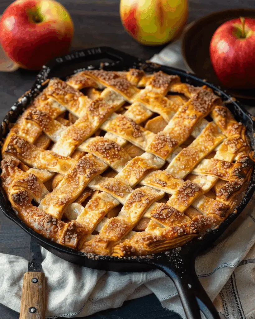 Homestyle Cast Iron Apple Pie | TheFamilyCooking