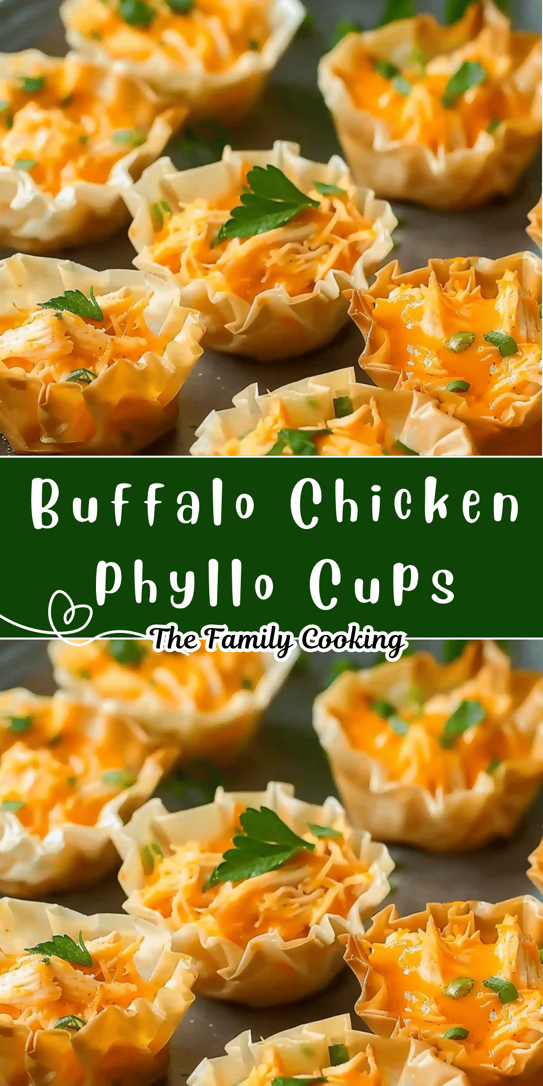 Buffalo Chicken Phyllo Cups | TheFamilyCooking