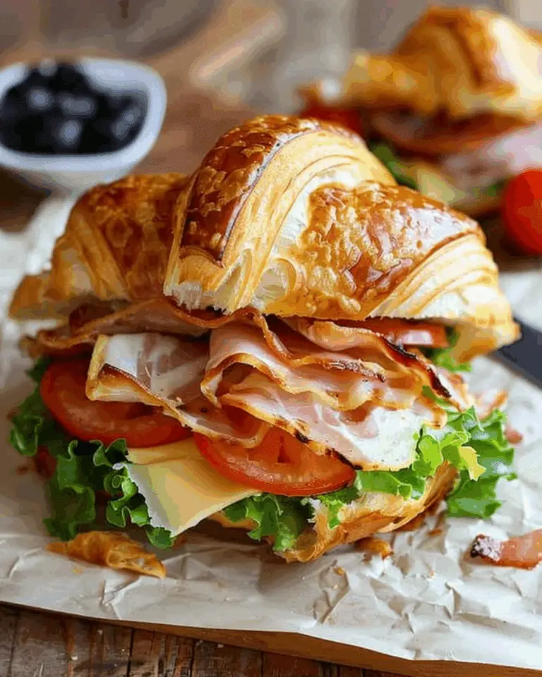 California Club Croissant Sandwich | TheFamilyCooking