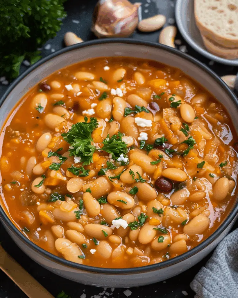 Greek Bean Soup | TheFamilyCooking