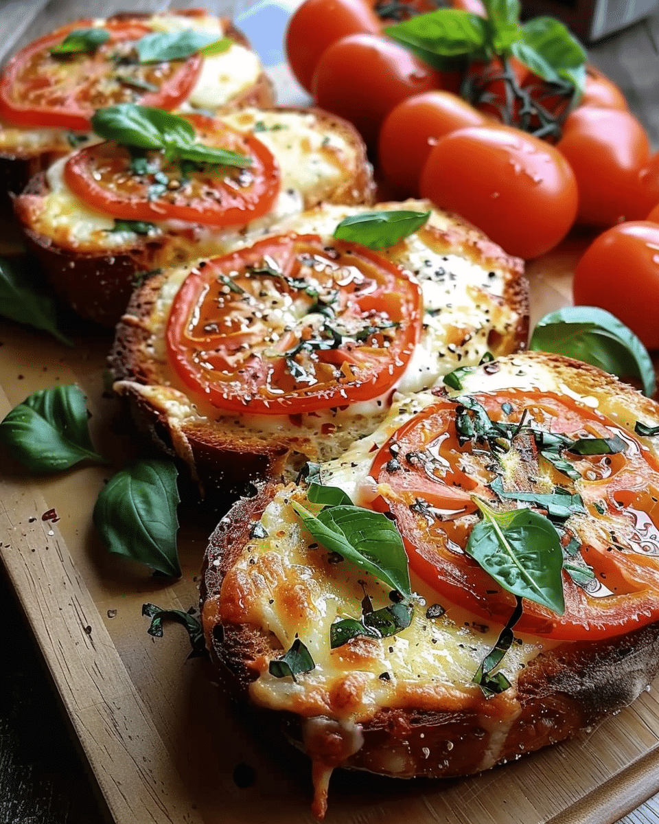 Tomato Basil Garlic Bread | TheFamilyCooking
