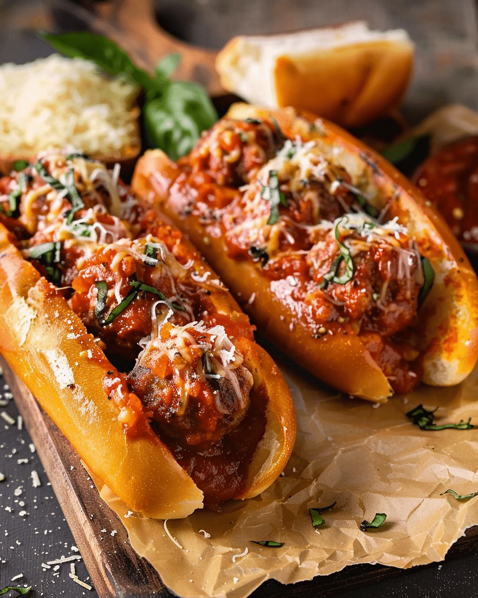 Meatball Marinara Subs | TheFamilyCooking