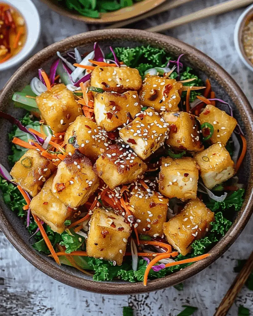 Healthy Golden Crispy Tofu | TheFamilyCooking