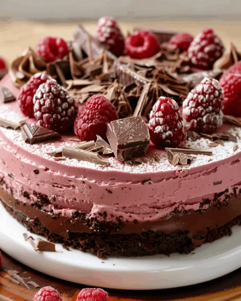Chocolate Raspberry Mousse Cake | TheFamilyCooking