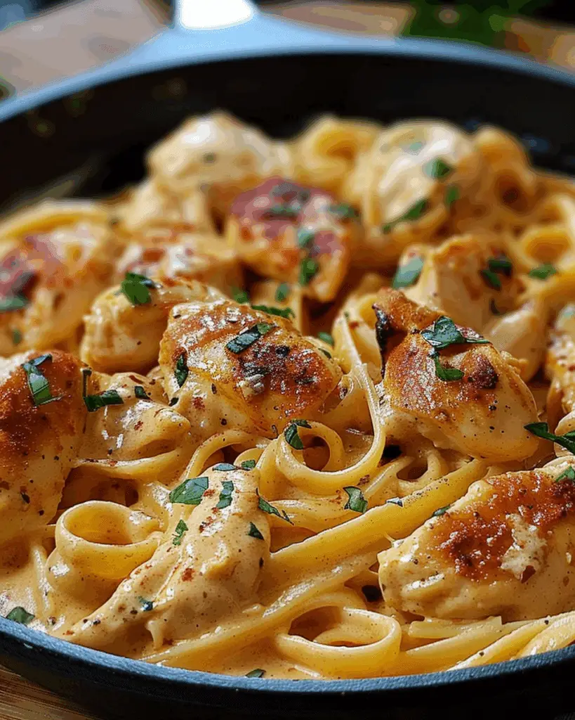 Creamy Paprika Chicken & Pasta with a Hint of Green | TheFamilyCooking