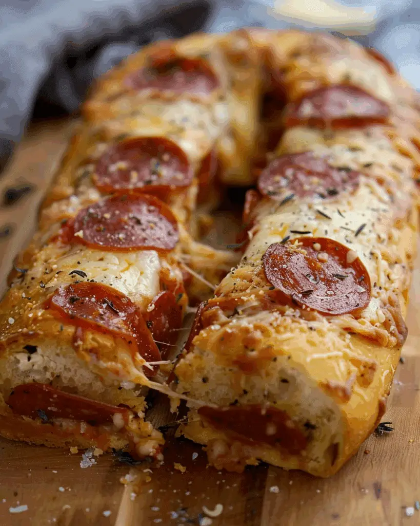 Cheesy Pepperoni Bread | TheFamilyCooking