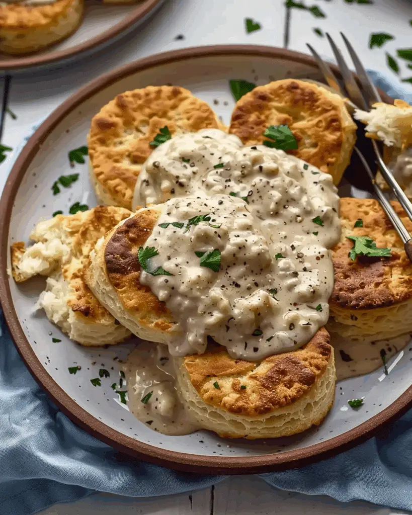 Easy Biscuits and Gravy | TheFamilyCooking