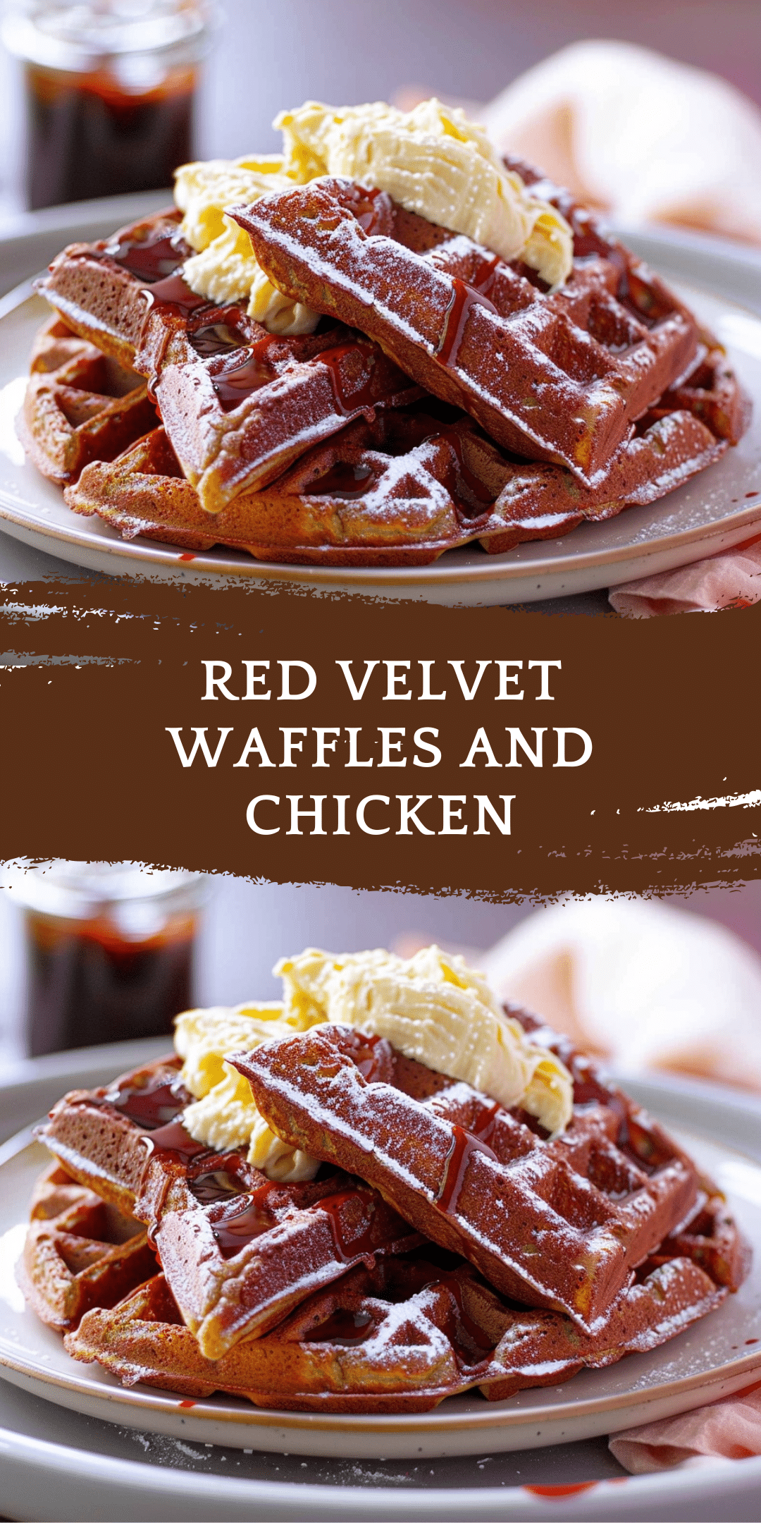 Red Velvet Waffles and Chicken | TheFamilyCooking