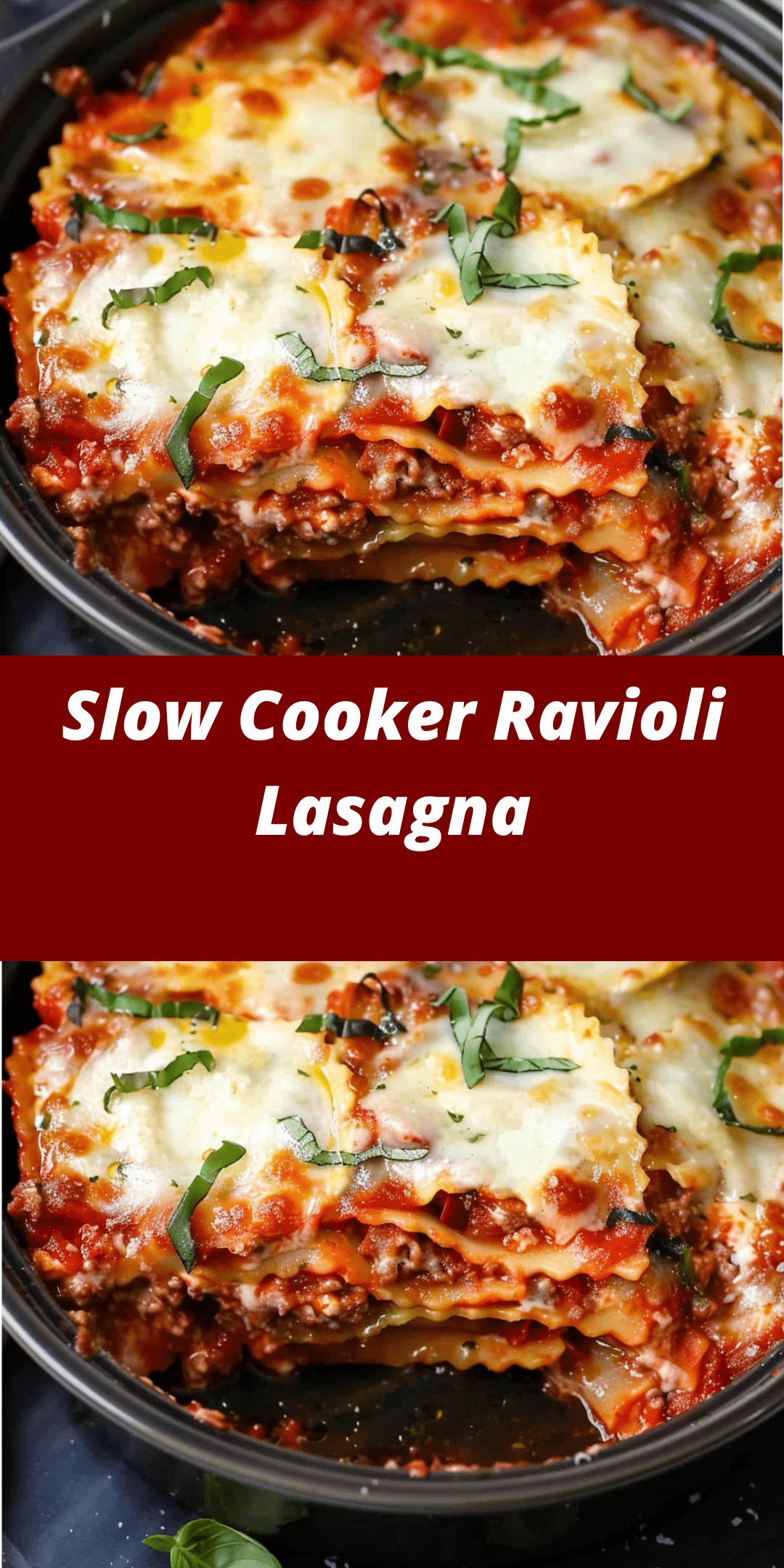 Slow Cooker Ravioli Lasagna | TheFamilyCooking