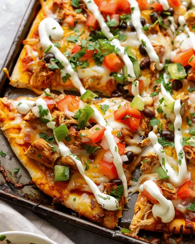 Chicken Taco Pizza | TheFamilyCooking