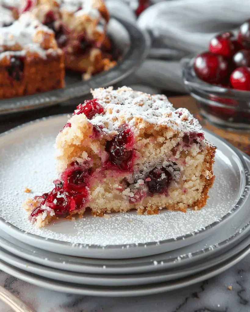 Quick Cherry Coffee Cake | TheFamilyCooking