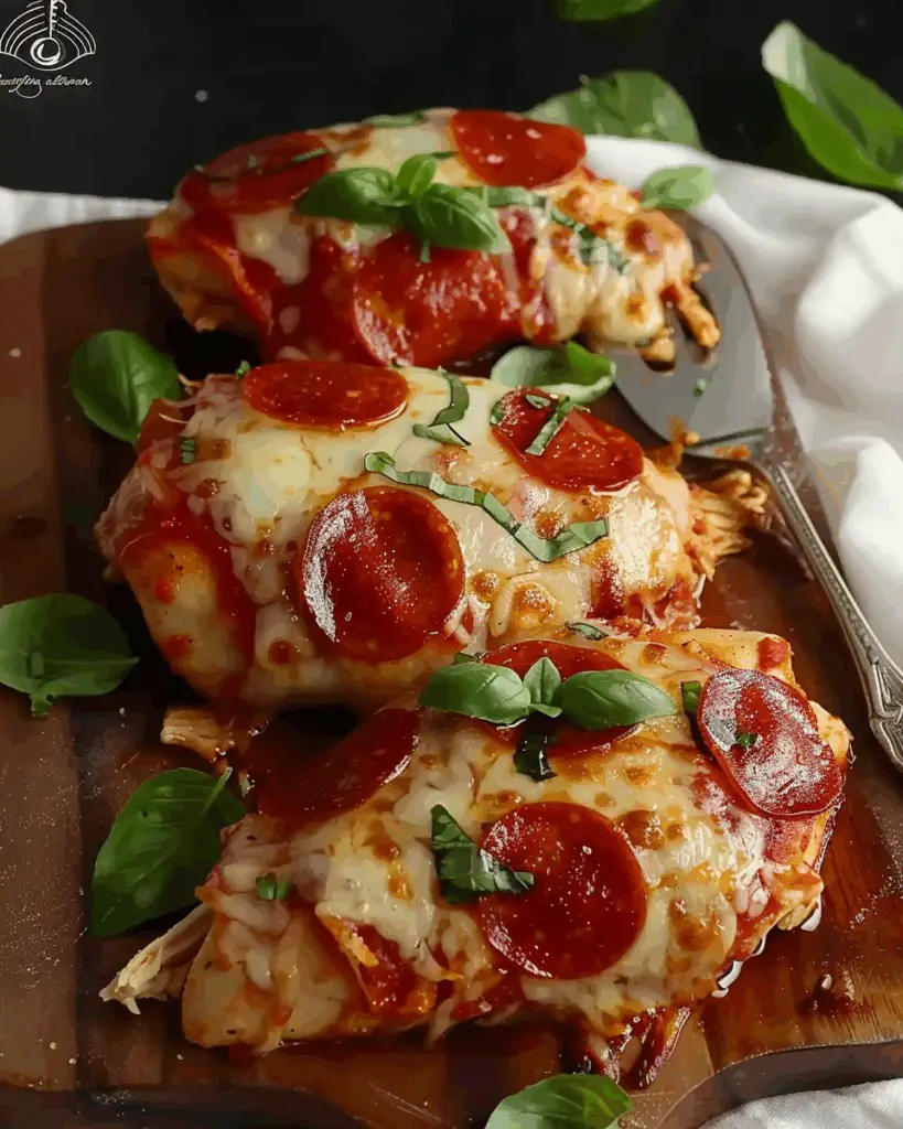 Pepperoni Pizza Chicken | TheFamilyCooking