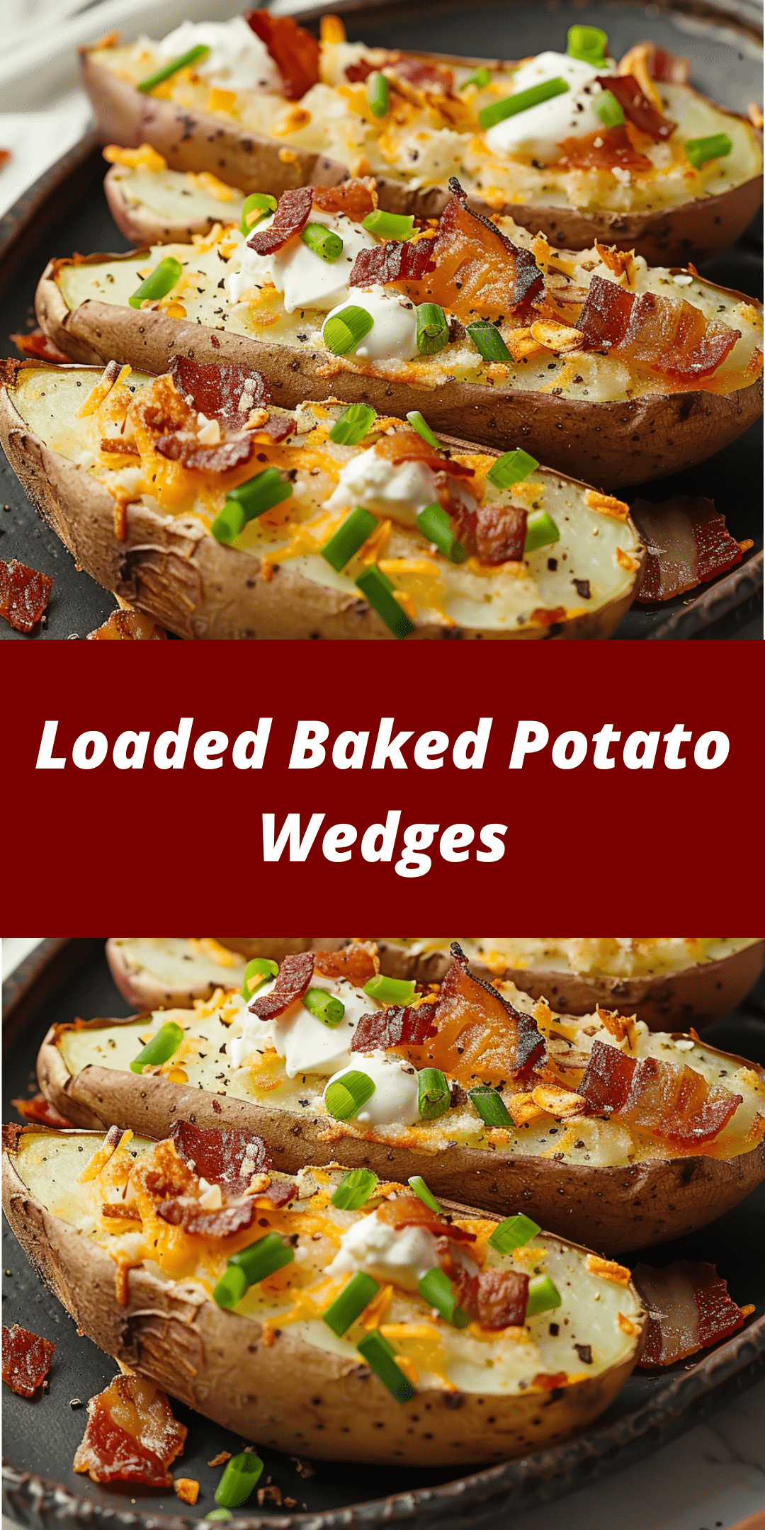 Loaded Baked Potato Wedges | TheFamilyCooking