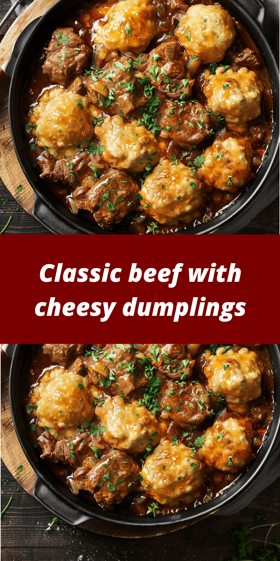 Classic Beef with Cheesy Dumplings | TheFamilyCooking