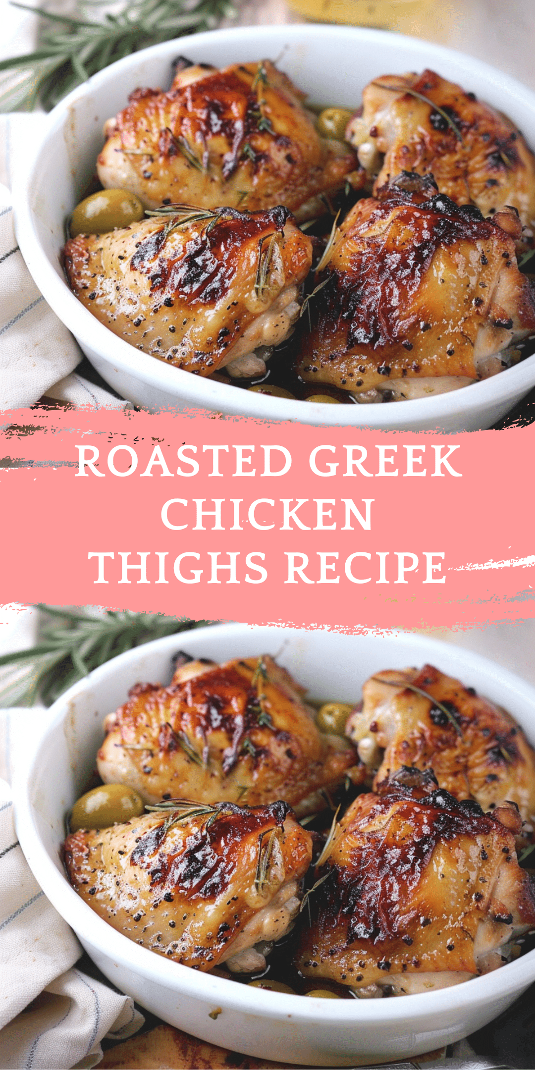 Roasted Greek Chicken Thighs Recipe | TheFamilyCooking