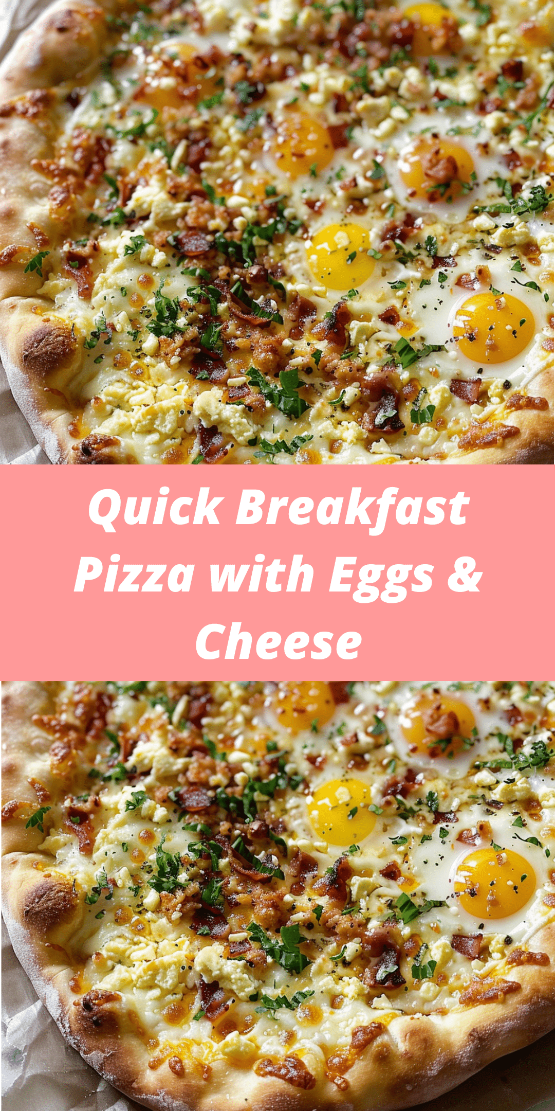 Quick Breakfast Pizza with Eggs & Cheese | TheFamilyCooking