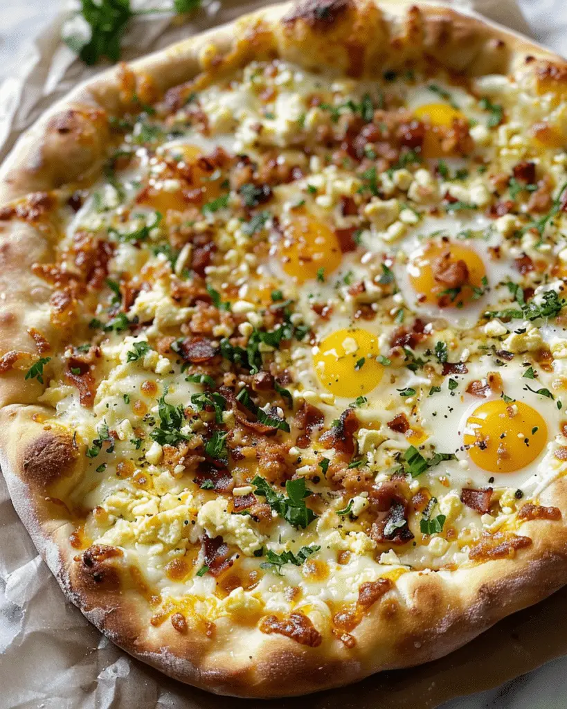 Quick Breakfast Pizza with Eggs & Cheese | TheFamilyCooking