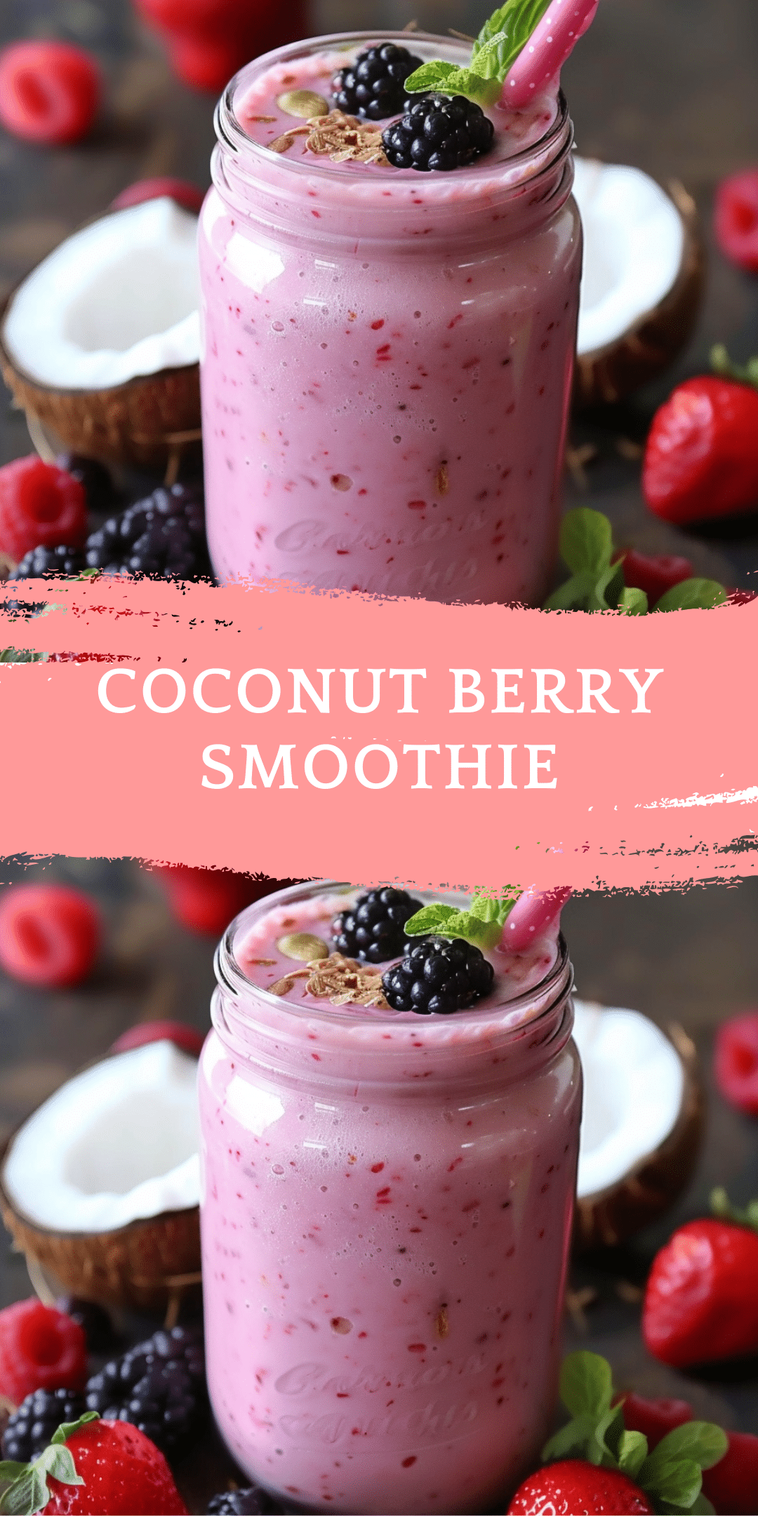 Coconut Berry Smoothie | TheFamilyCooking
