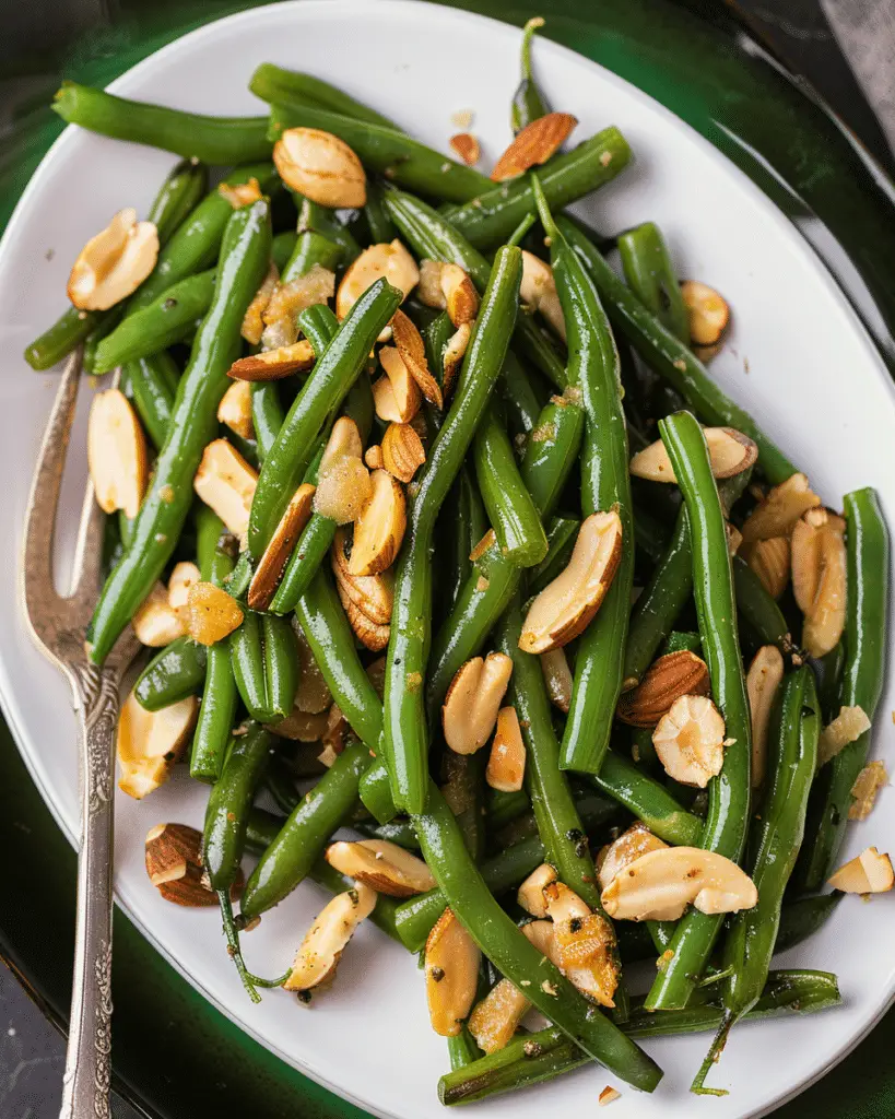 Sautéed Green Beans with Almonds | TheFamilyCooking