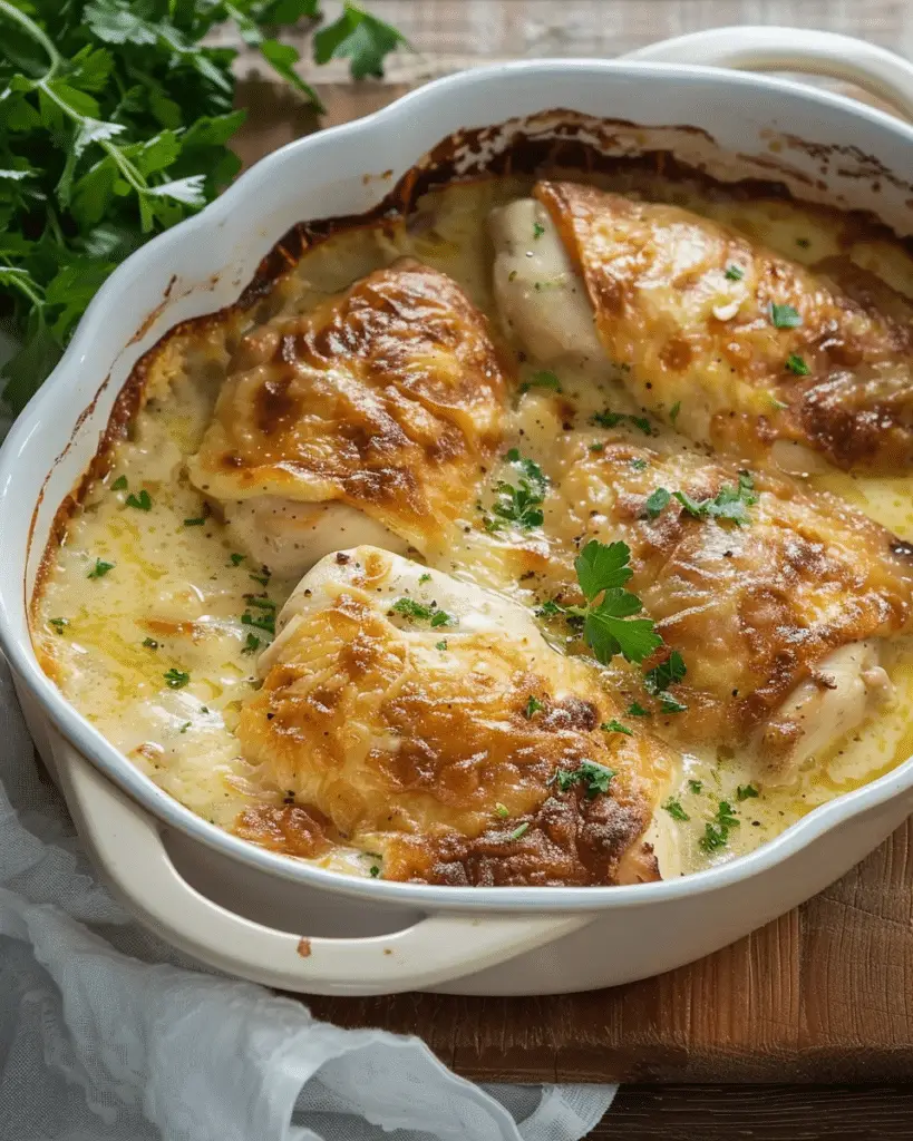 Swiss Chicken Bake | TheFamilyCooking