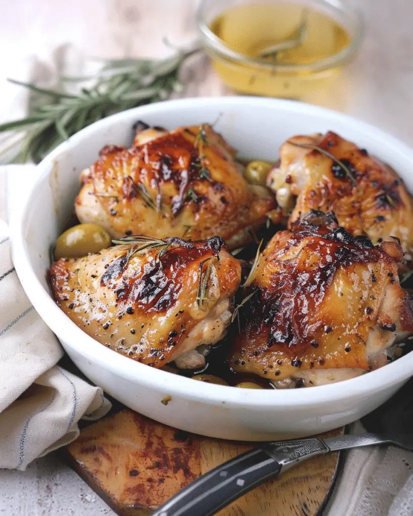 Roasted Greek Chicken Thighs Recipe | TheFamilyCooking