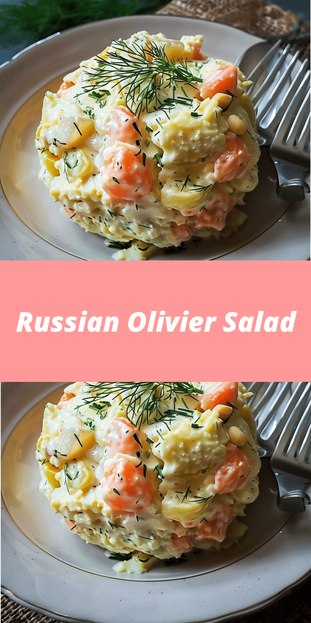Russian Olivier Salad | TheFamilyCooking