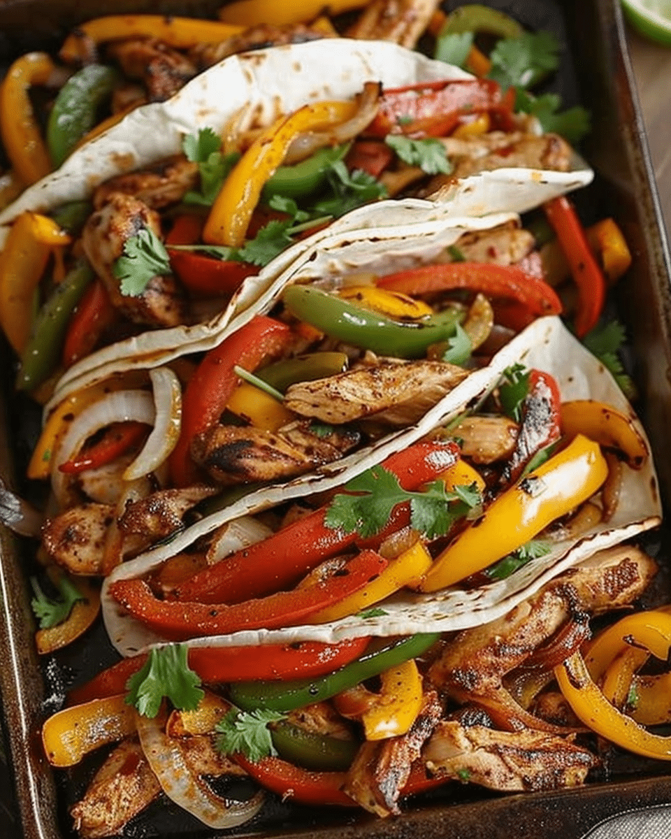 Baked Chicken Fajitas | TheFamilyCooking
