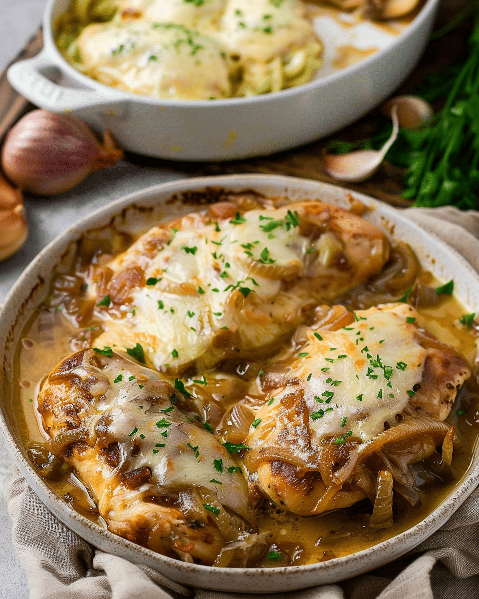 French Onion Chicken | TheFamilyCooking
