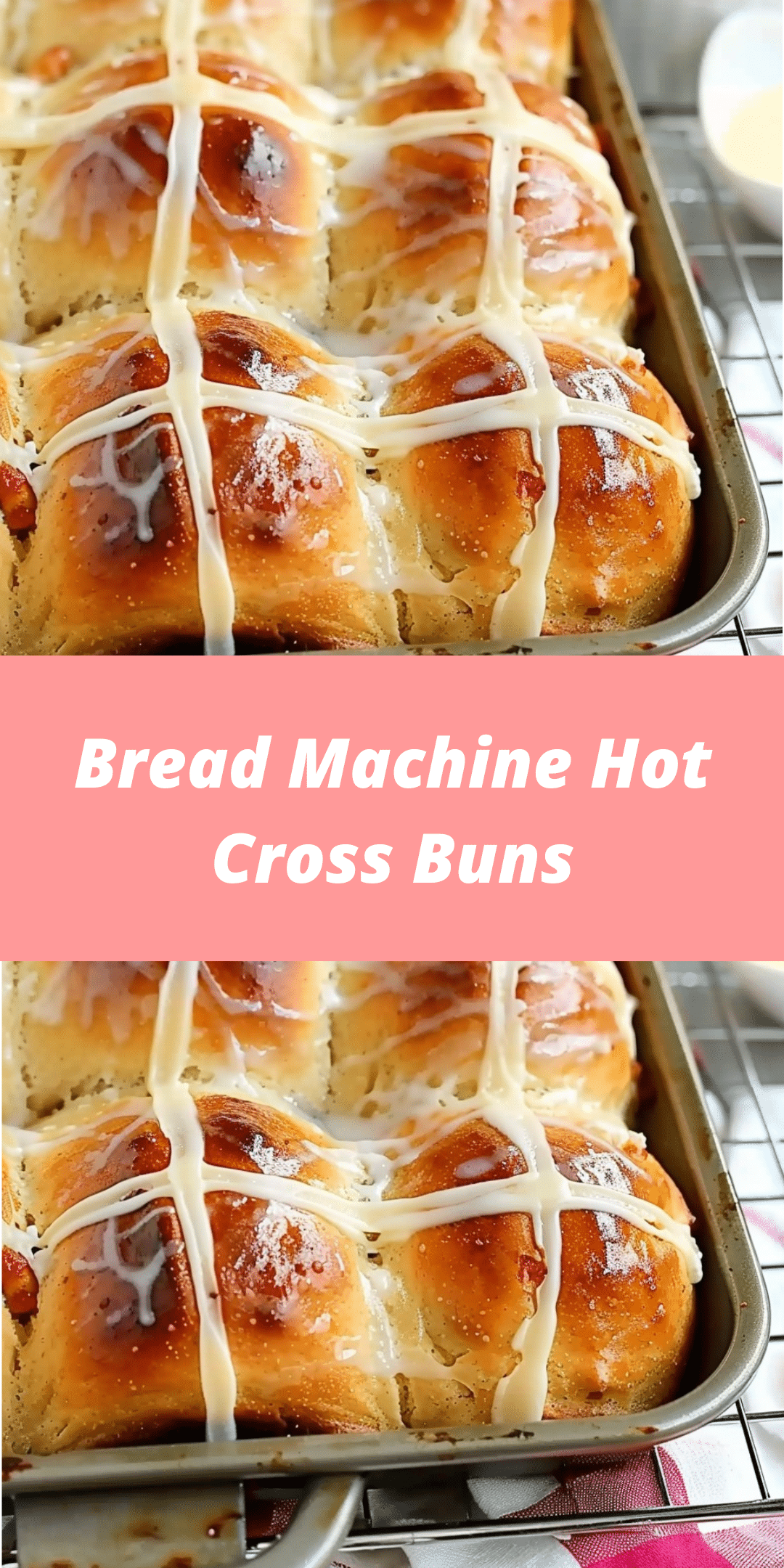 Bread Machine Hot Cross Buns | TheFamilyCooking