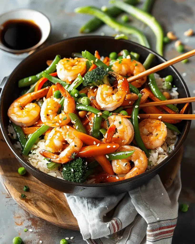 Shrimp Stir-Fry with Mixed Vegetables | TheFamilyCooking