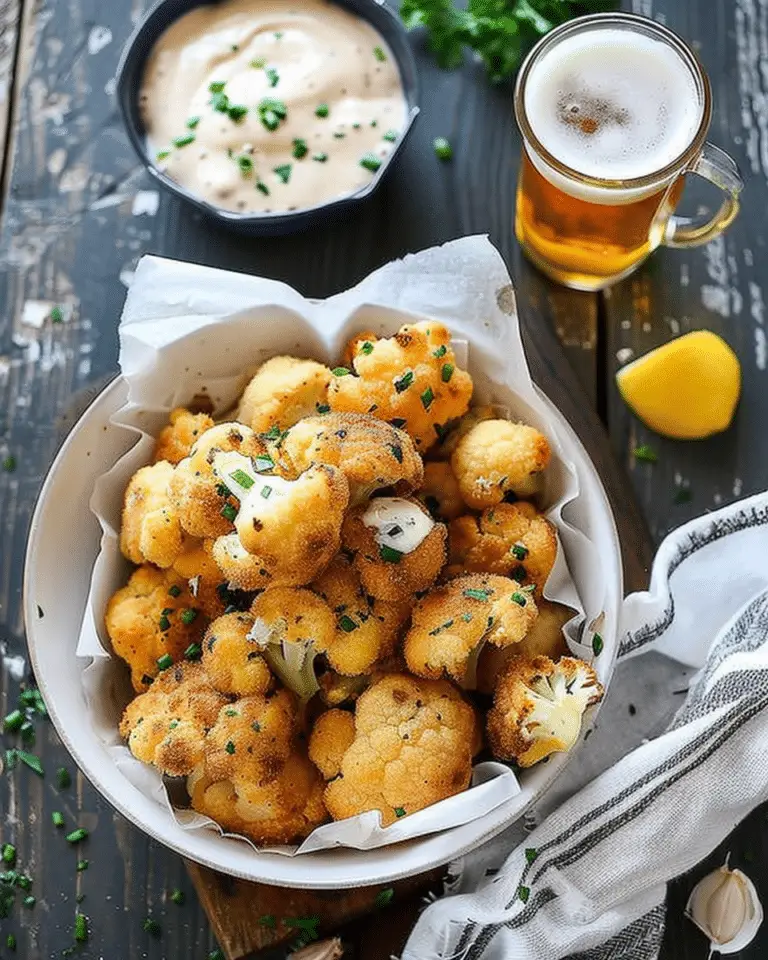 Crispy Beer Battered Cauliflower | TheFamilyCooking